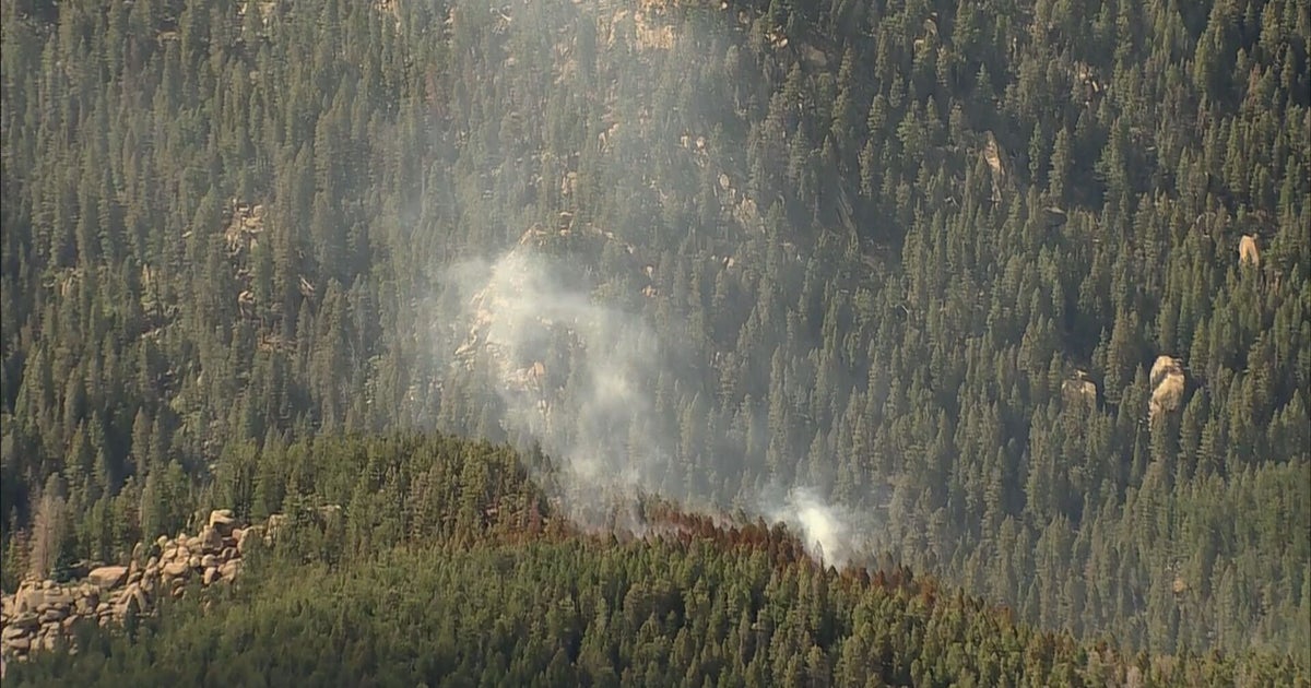East Plum Fire Burning Near Larkspur 50% Contained - CBS Colorado