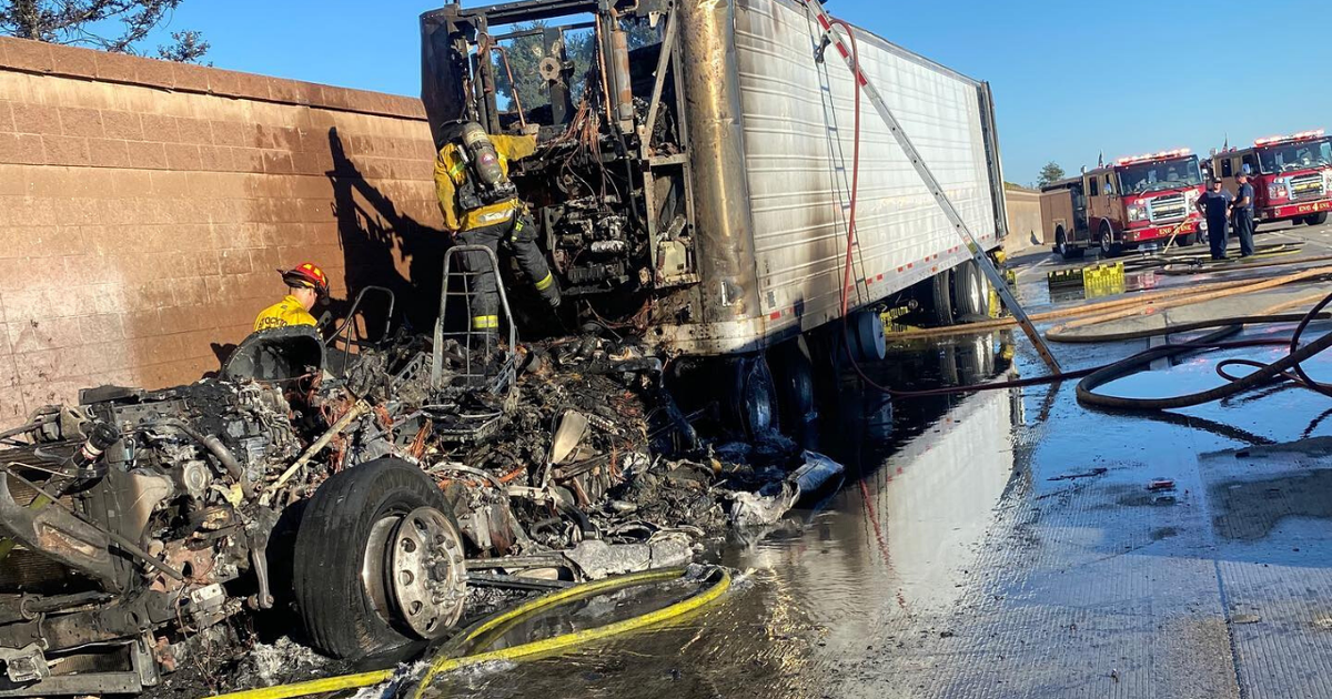 Traffic Delays On NB I-5 Due To Big Rig Fire In Stockton - CBS Sacramento