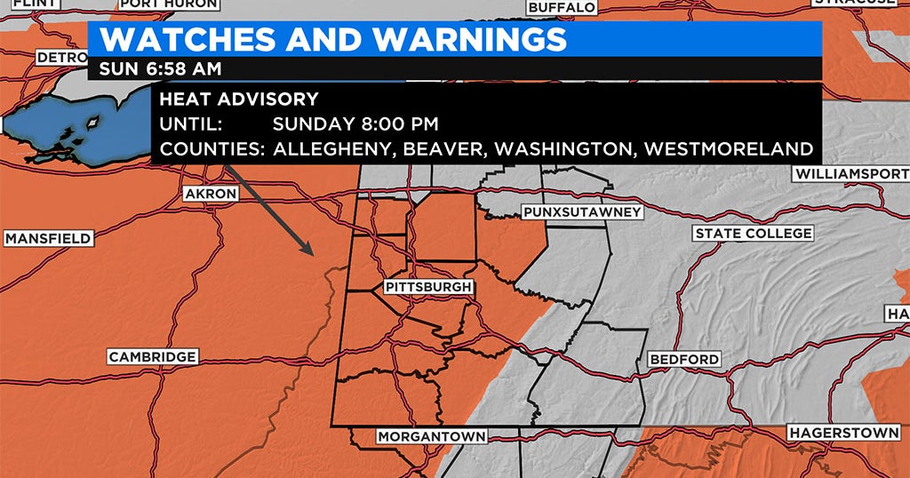 Pittsburgh Weather: Heat Advisory In Place For Multiple Western Pa ...