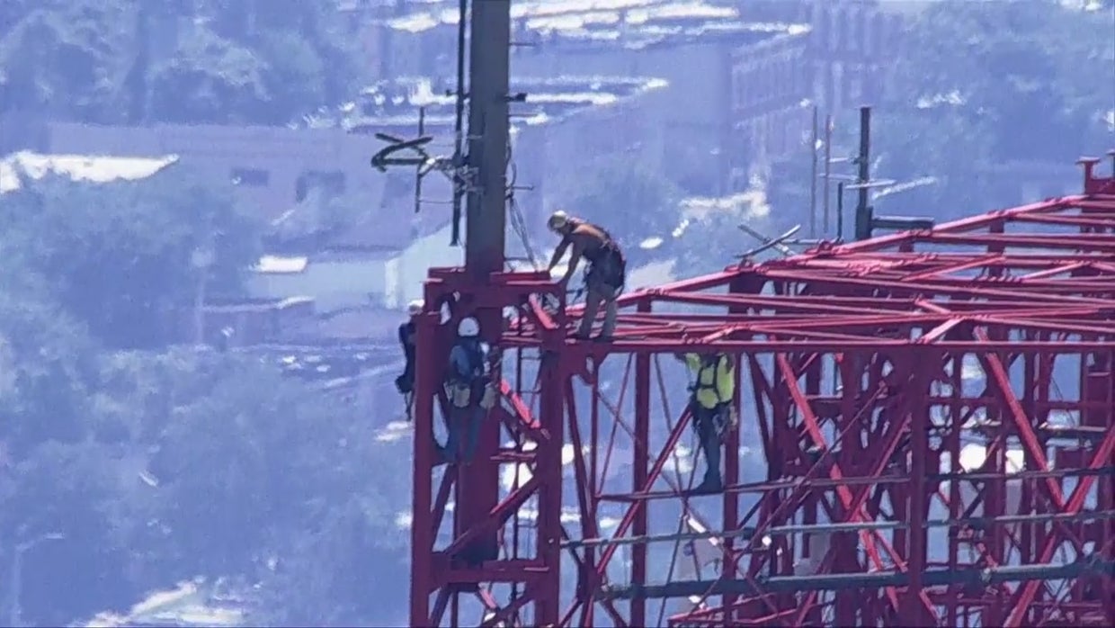 Work Underway On WJZ's Candelabra Tower; Old Antennas Removed - CBS ...