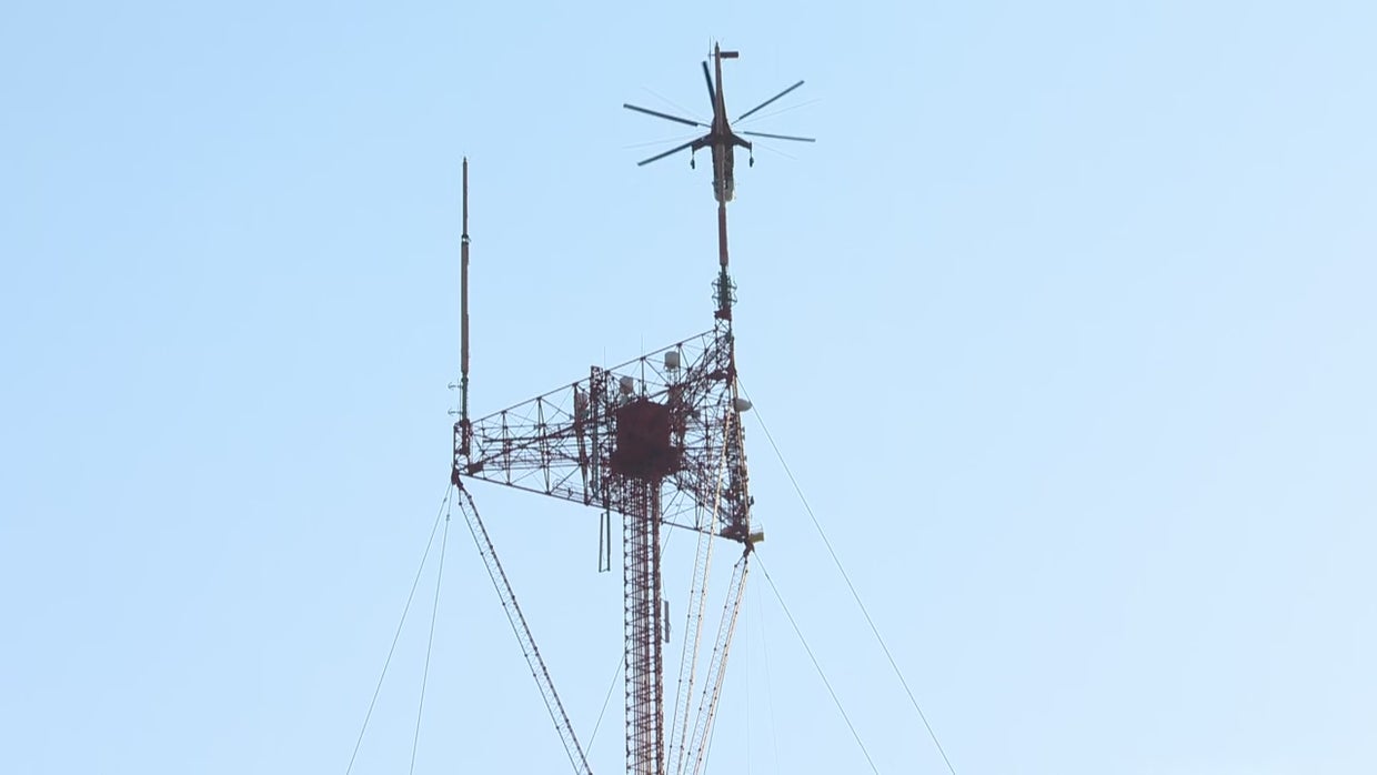 PHOTOS: Old Antennas Removed From WJZ's Candelabra Tower On TV Hill