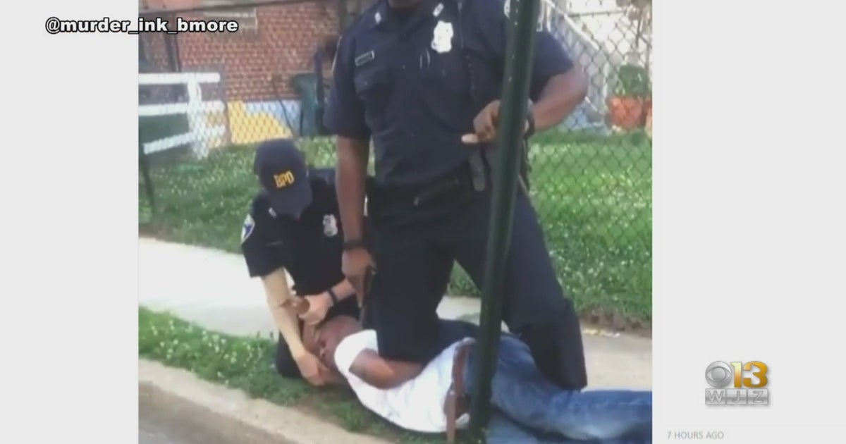 Viral Video Of Baltimore Police Officer Kneeling Near Man's Head ...