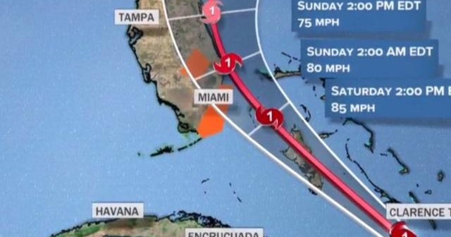 Hurricane warning issued for parts of Florida - CBS News Hurricane warning issued for parts of Florida - CBS News