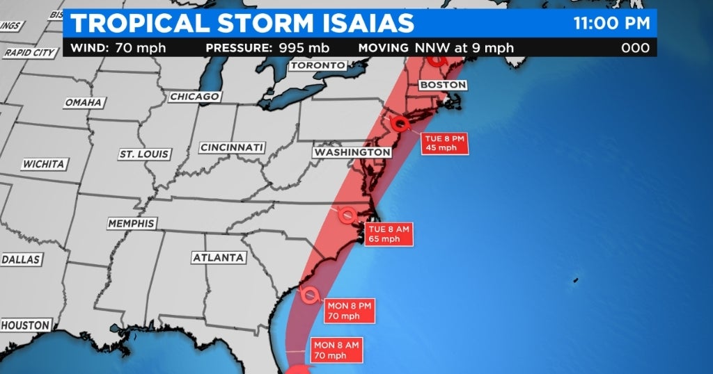 Tracking Isaias: Tropical Storm Will Bring Bring Rain, Wind To ...