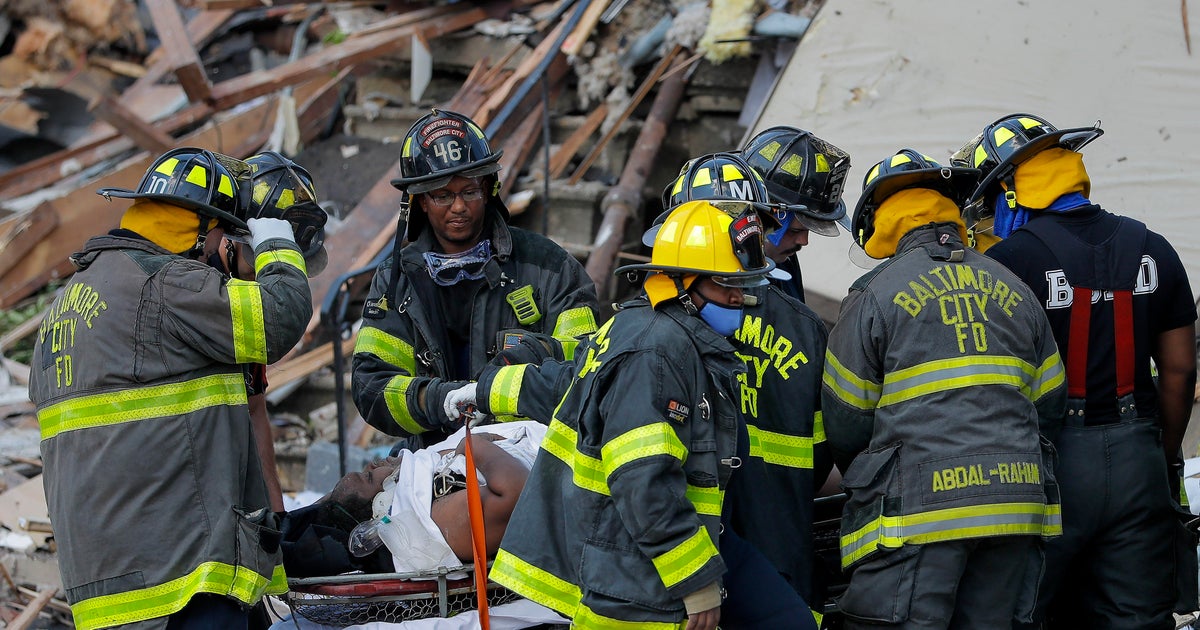 Gas explosion leaves 1 dead and 6 injured in Baltimore - CBS News