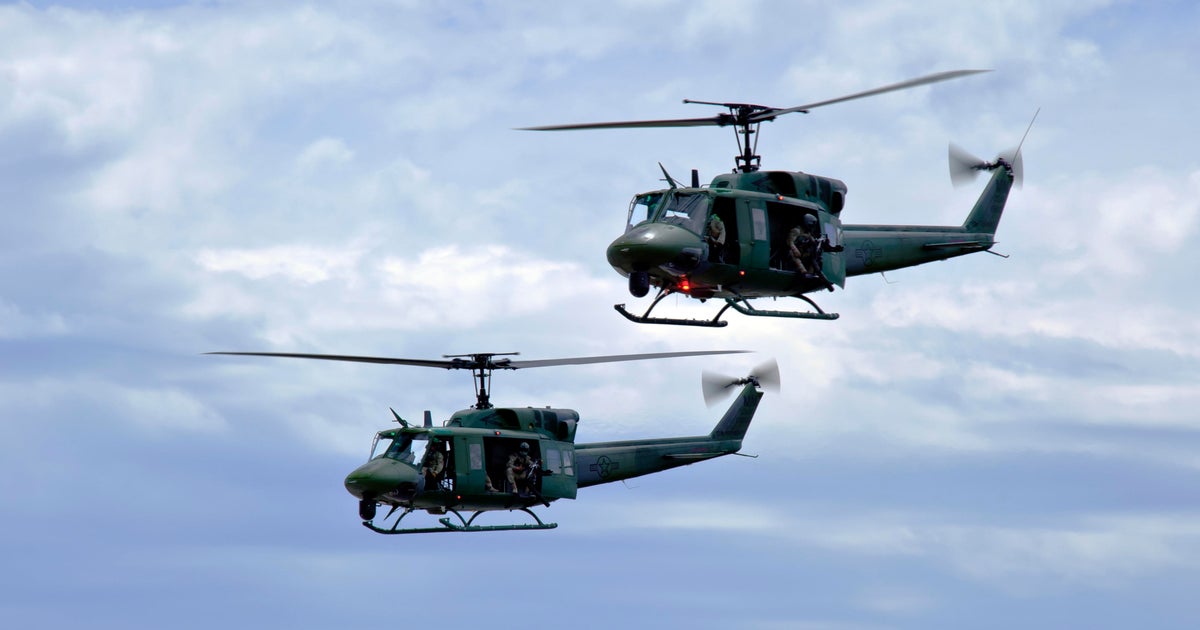 Air Force helicopter hit by bullet while flying over Virginia - CBS News