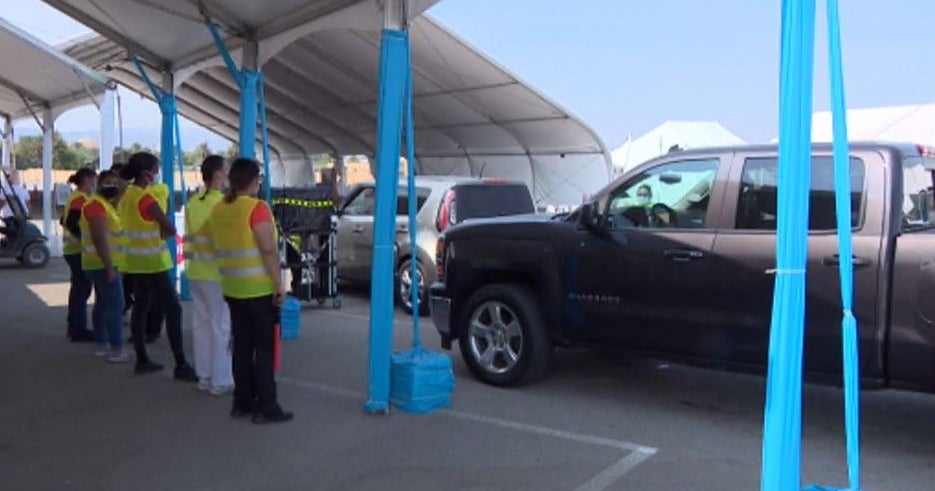 Massive Coronavirus Testing Center Opens In Norco - CBS Los Angeles