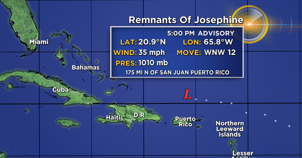 Tracking The Tropics: Josephine Degenerates Into A Trough Of Low ...