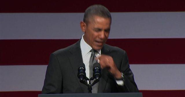 Obama sneezes during speech, turns it into a health care pitch - CBS News