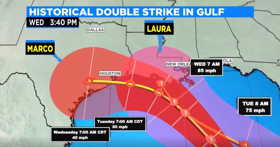 2 Tropical Storms Bring Historic Threat To US Gulf Coast; Texas ...
