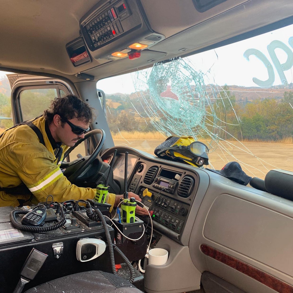 UC Davis Firefighter Suffers Close Call After Large Rock Strikes Fire ...