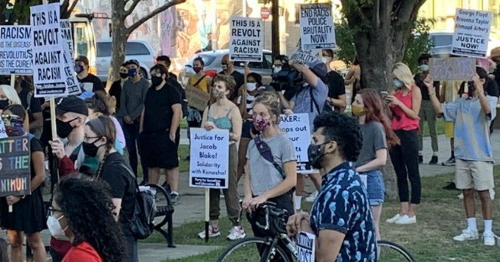 Demonstrators Gather In Roxbury To Protest Shooting Of Jacob Blake ...