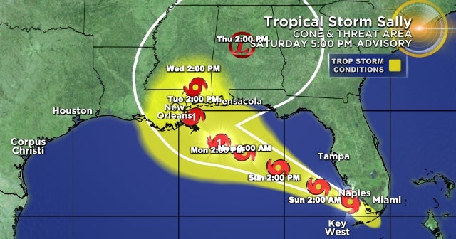 Tropical Storm Sally Drenches South Florida On Its Way To Gulf Of ...