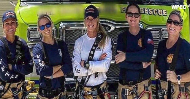All-female fire crew makes history working together - CBS News