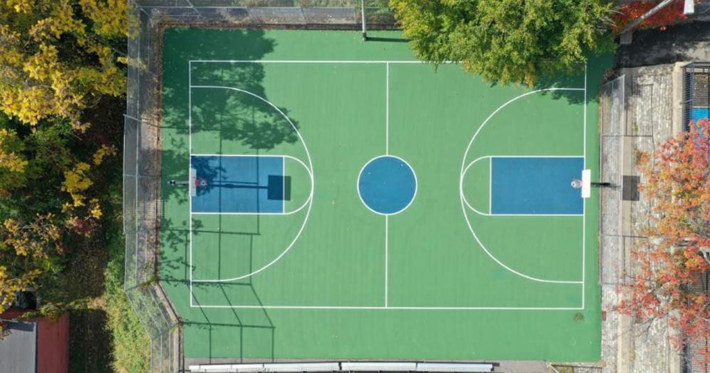 Granville Park Basketball Court Gets New Playing Surface - CBS Pittsburgh