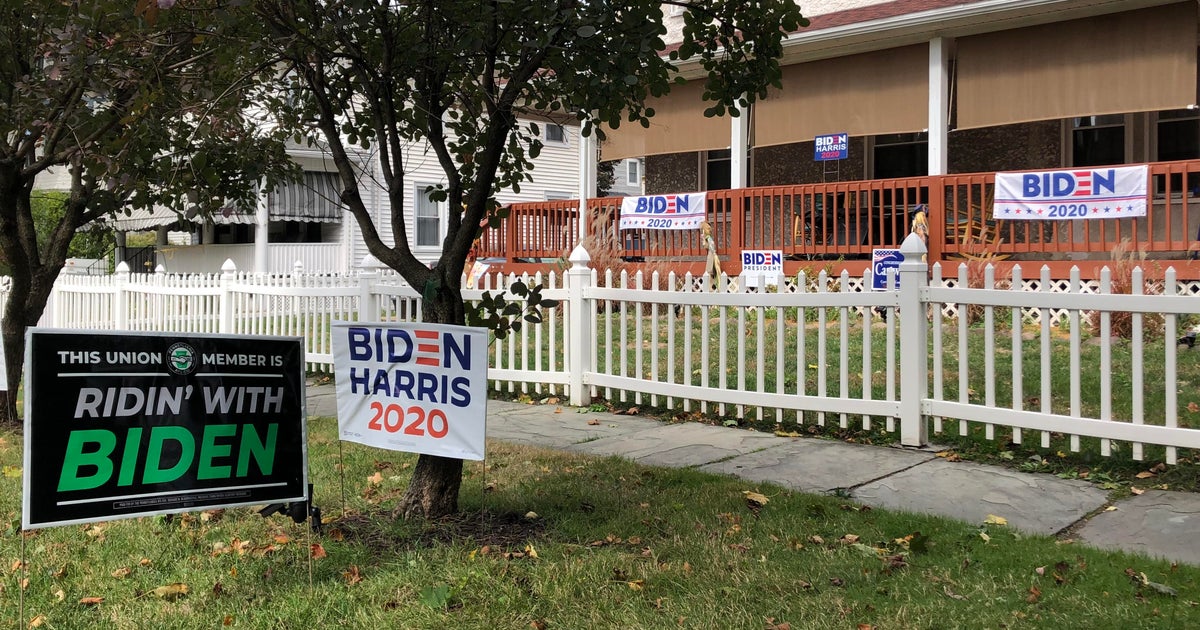 Joe Biden's Scranton is filled with signs and anxious Democrats - CBS News