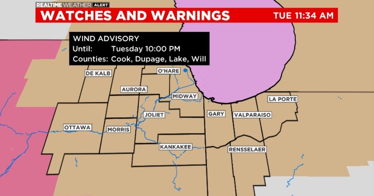 Chicago Weather: Wind Advisory In Effect For Chicago Area Until 10 p.m ...