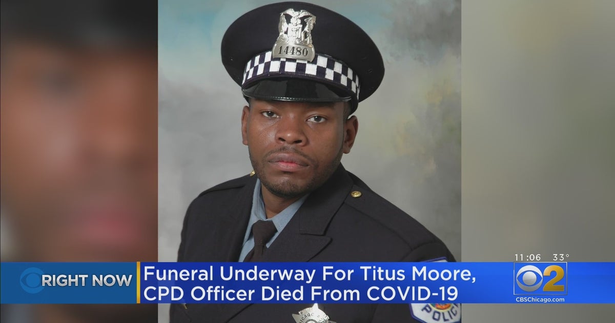 Funeral Held For Titus Moore, CPD Officer Who Died From COVID-19 - CBS Chicago