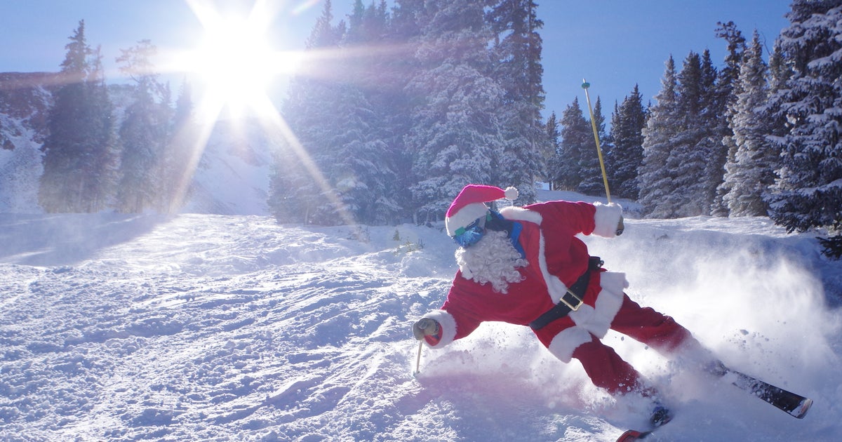 Santa Hits The Slopes At Loveland After A Long Night Of Delivering ...