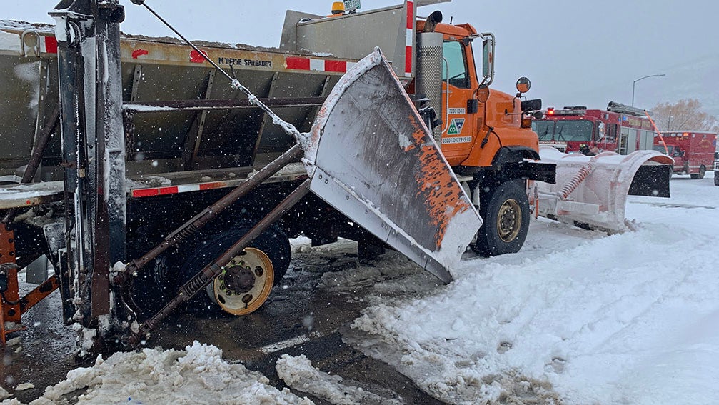 Snowplow Bursts Into Flames Traveling Into Steamboat Springs - CBS Colorado