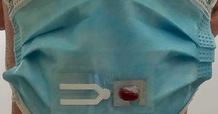 Researchers are developing color-changing stickers for masks to detect ...