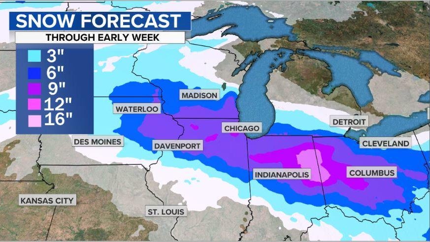 Major snowstorm to impact 100 million people across Midwest and ...