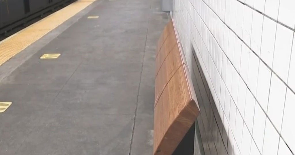 MTA Unveils New Inclined Benches At Some Subway Stations - CBS New York
