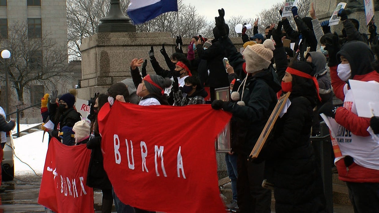 Dozens Rally At Minnesota Capitol In Support Of Myanmar Protesters ...