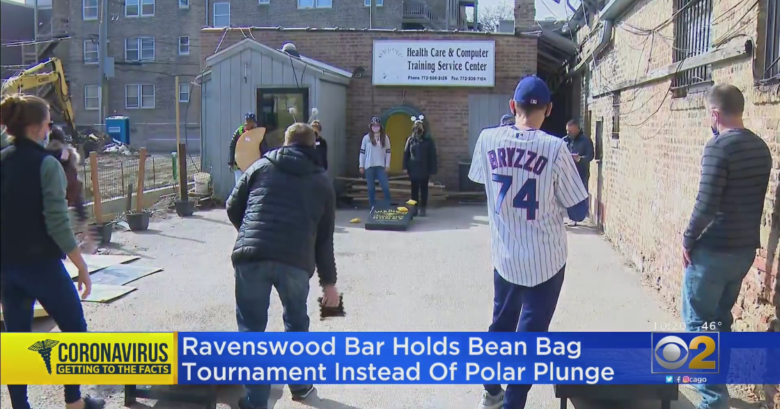 With Polar Plunge Out Because Of Pandemic, Ravenswood Bar Holds Beanbag ...