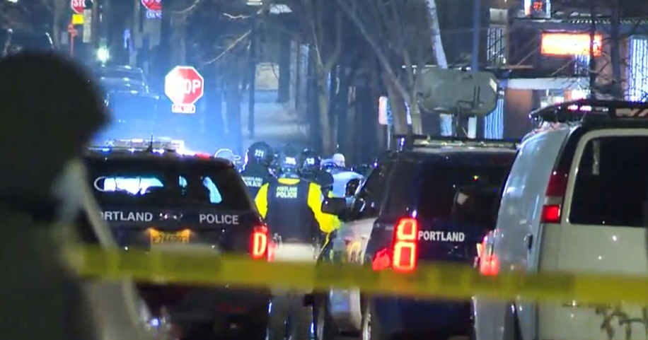 Police detain "about 100" in Portland march - CBS News