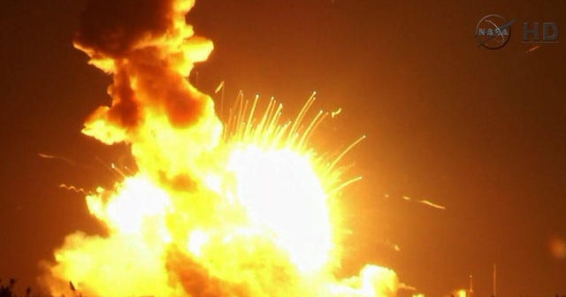 Rocket bursts into flames moments after liftoff from NASA base - CBS News
