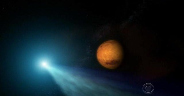 Comet makes flyby near Mars - CBS News