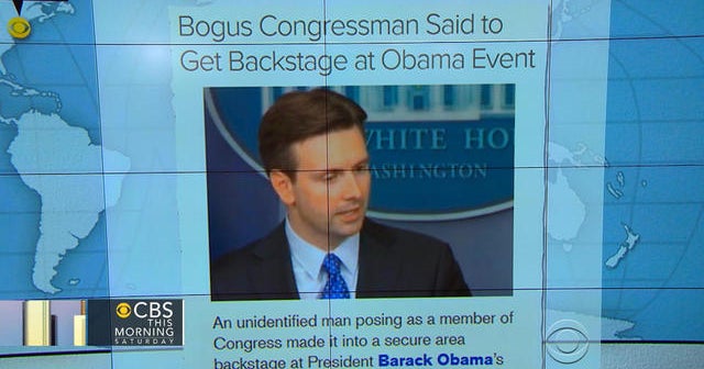 Headlines at 7:30: Bogus Congressman gets backstage with Obama - CBS News