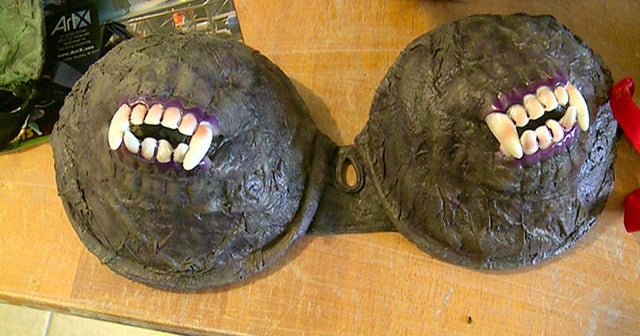 Texas woman makes Halloween bras - CBS News