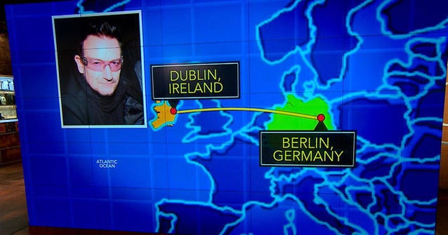 U2's Bono aboard private jet when door falls off midair - CBS News