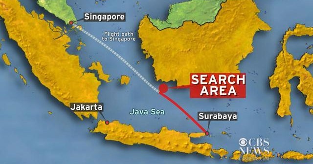Flight 8501 search zone - CBS News