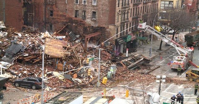 Gas line probed after NYC building explosion, fire - CBS News