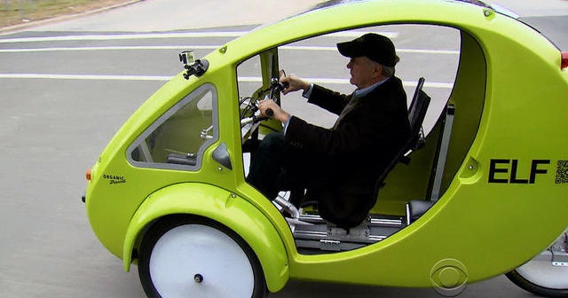A look at ELF, the solar-powered bicycle-car hybrid - CBS News