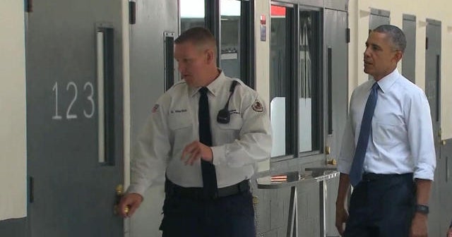 President Obama makes historic visit to prison - CBS News