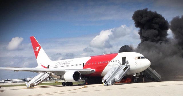 Passengers describe frightening escape from burning jet in Florida ...