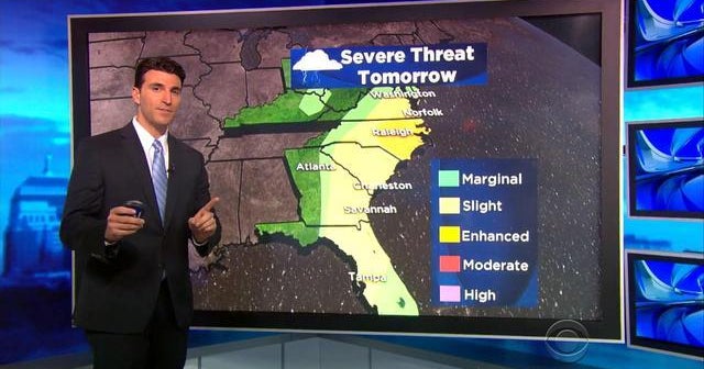 Severe weather sweeps across southern states - CBS News