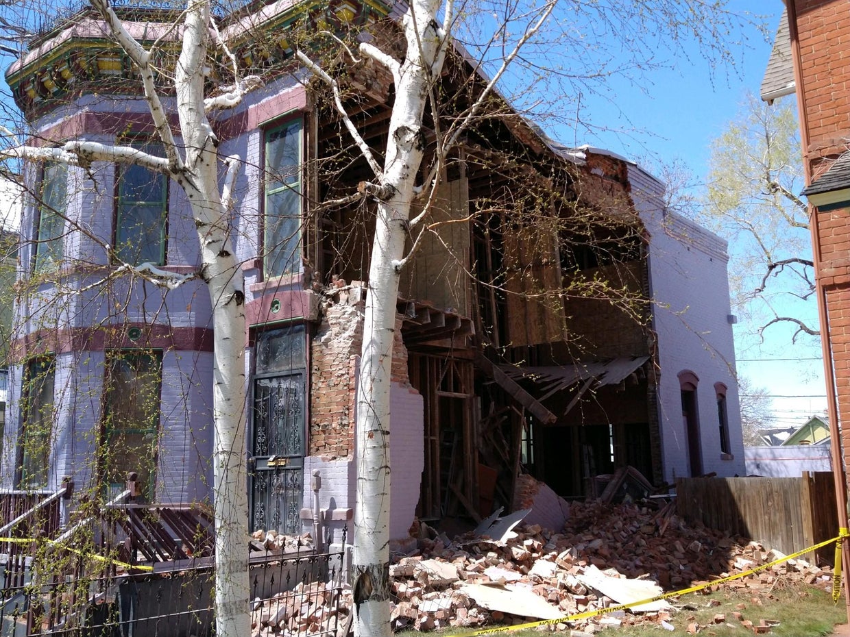 No Injuries After Home Under Renovation Partially Collapses - CBS Colorado