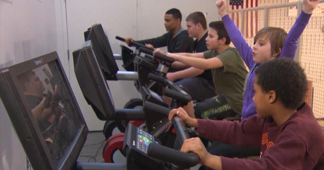 Cyber-cycling helps kids at school - CBS News