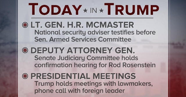 Here's what's on the Trump team's schedule today - CBS News