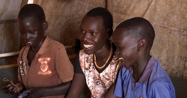 Emotional reunion of family torn apart by war in South Sudan - CBS News