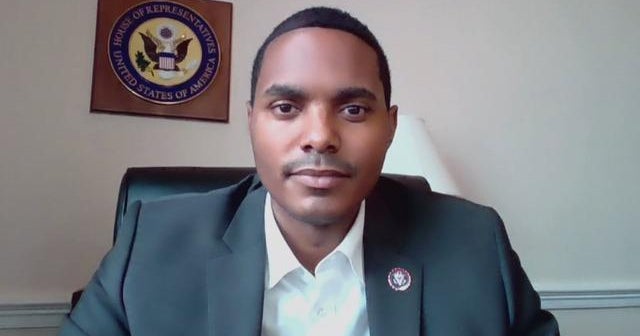 Representative Ritchie Torres reacts to President Biden's address to ...