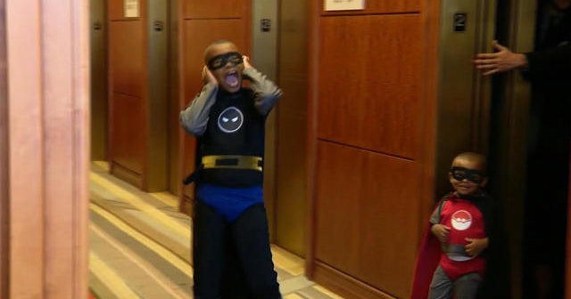 Chicago boy becomes super hero for a day - CBS News