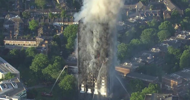 Deadly fire tears through London apartment tower - CBS News
