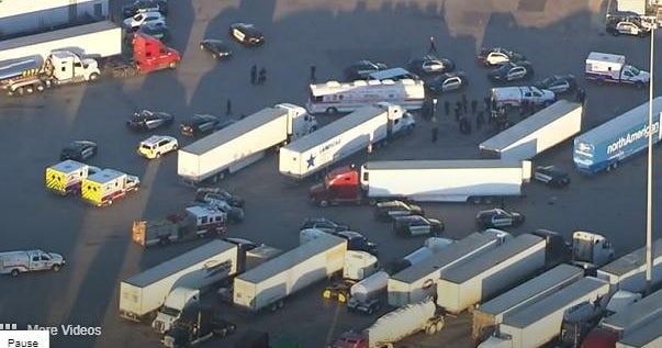 Police searching for dozens of people who fled from back of 18-wheeler ...