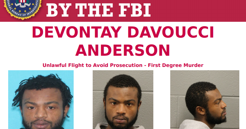 FBI Seeking Public's Help Finding Devontay Anderson; Feds Say Third ...